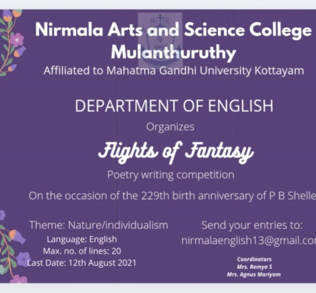 Flights of Fantasy - Poetry Writing Competition - Nirmala Arts and ...
